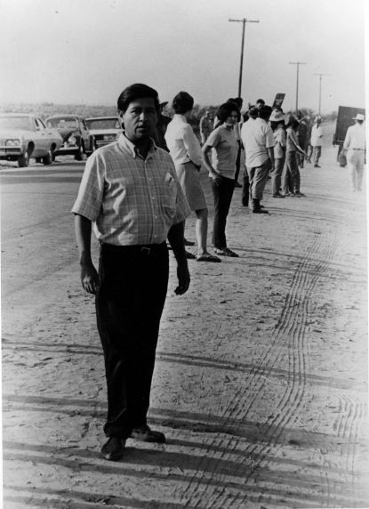 Walter P. Reuther Library (3267) Cesar Chavez, Demonstration, 1960s.